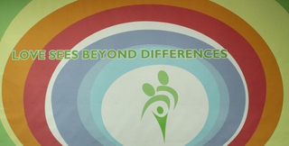 Love Sees Beyond Differences logo - Dominguez Marketing Communications Inc.